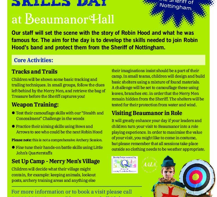 Robin Hood Skills Information Leaflet 03 | Beaumanor Hall